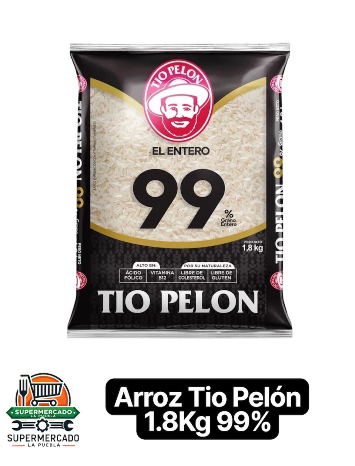 Arroz Tío Pelón 99% 1.8kg – Super La Puebla